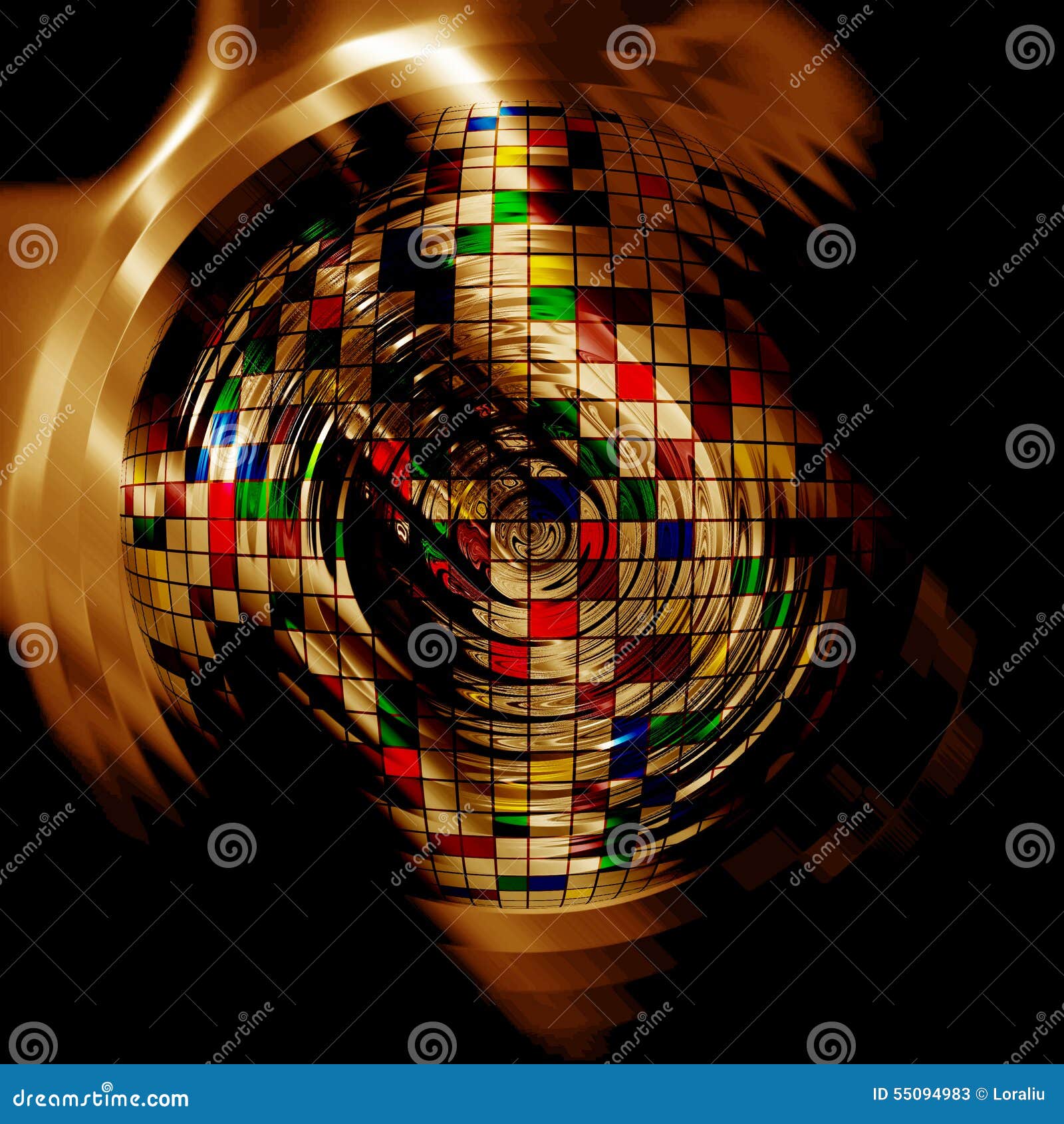 Abstract Creative Gold Background in Style of Mixed Media Stock ...