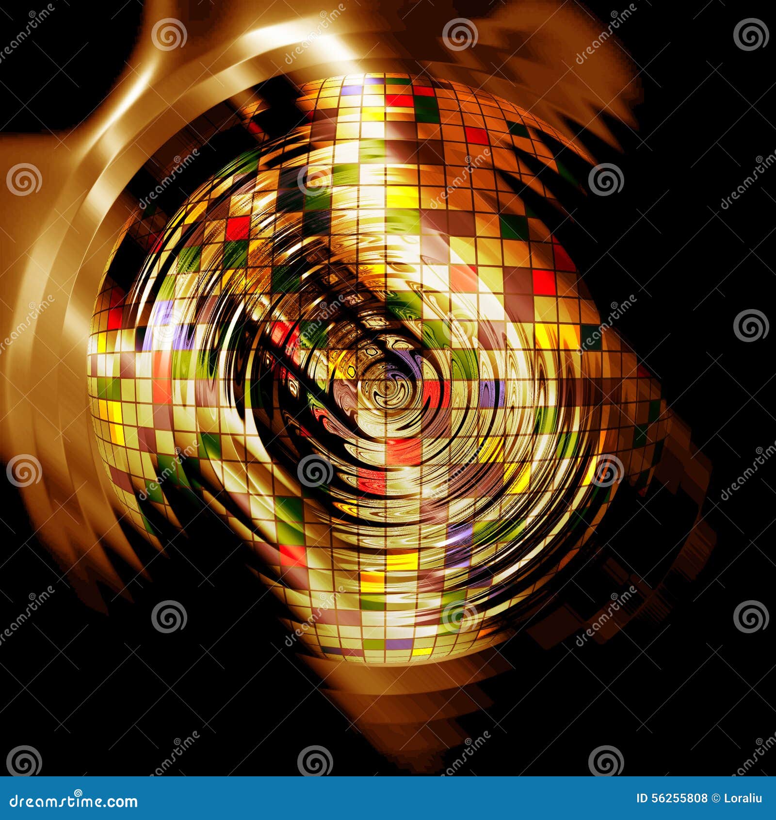 Abstract Creative Gold Background in Style of Mixed Media Stock ...