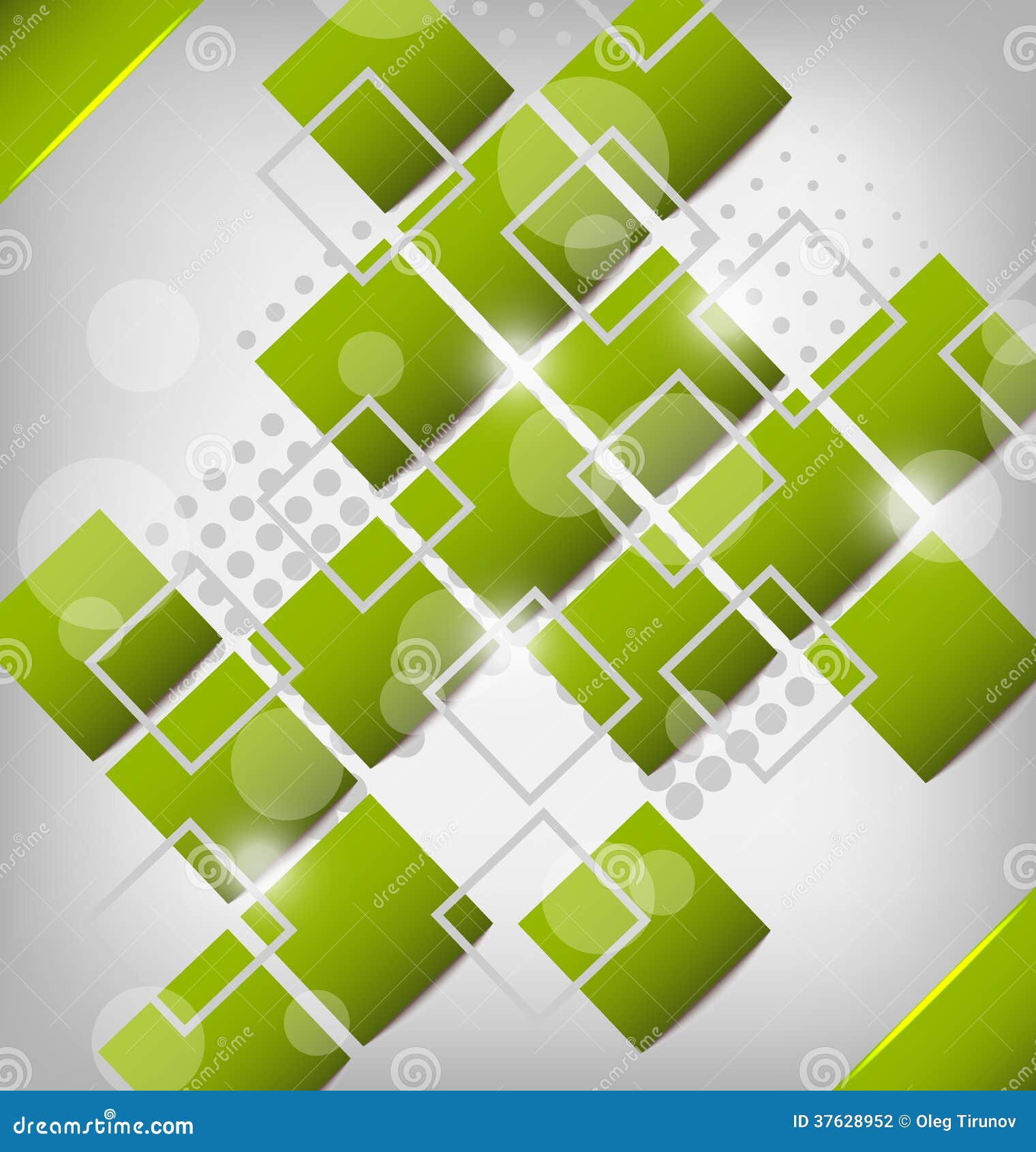 Abstract Creative Green Background with Squares Stock Vector ...