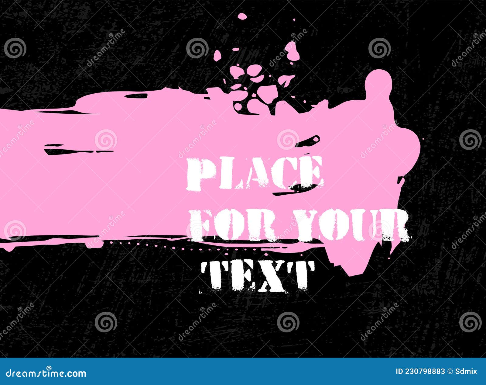 Abstract Creative Header. Hand Drawn Ink Texture. Stock Vector ...