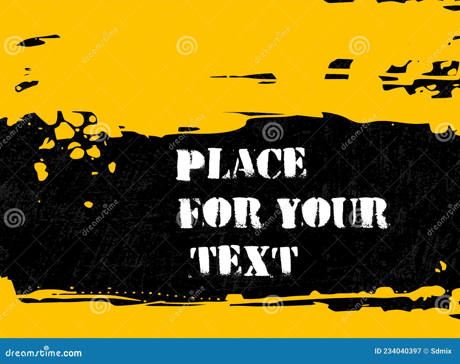 Abstract Creative Header. Hand Drawn Ink Texture. Stock Vector ...