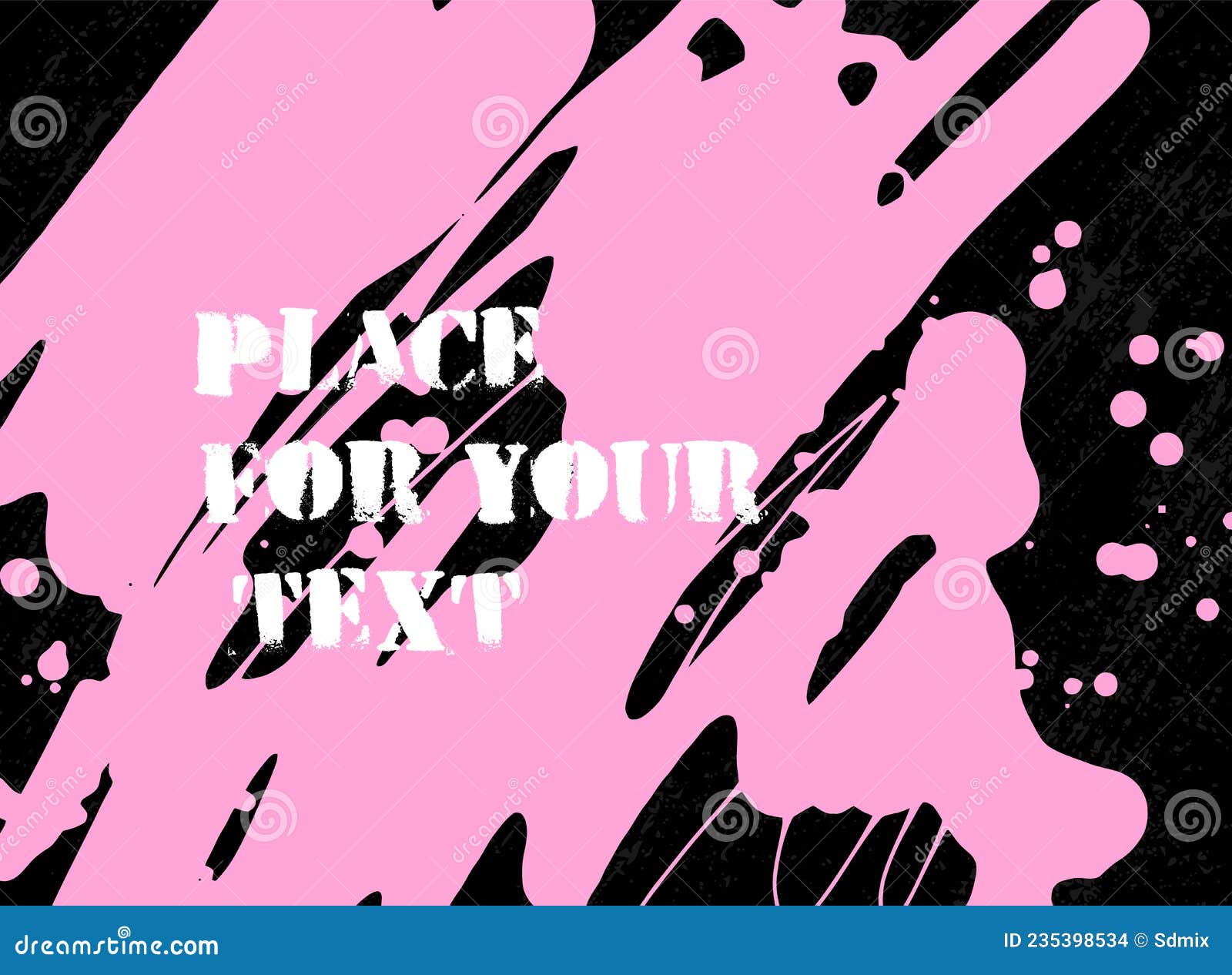 Abstract Creative Header. Hand Drawn Ink Texture. Stock Vector ...