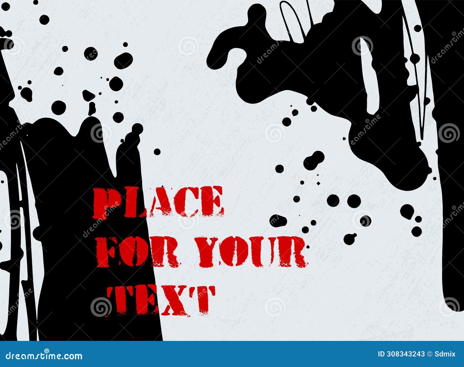 Abstract Creative Header. Hand Drawn Ink Texture. Stock Illustration ...