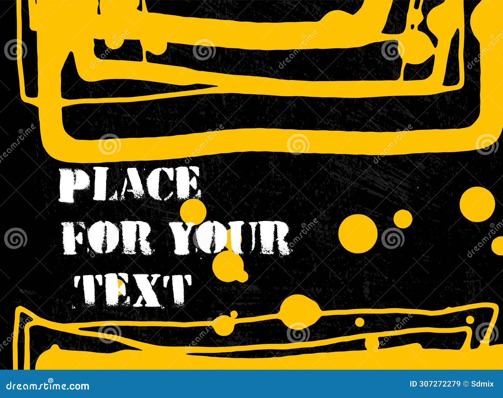 Abstract Creative Header. Hand Drawn Ink Texture. Stock Vector ...