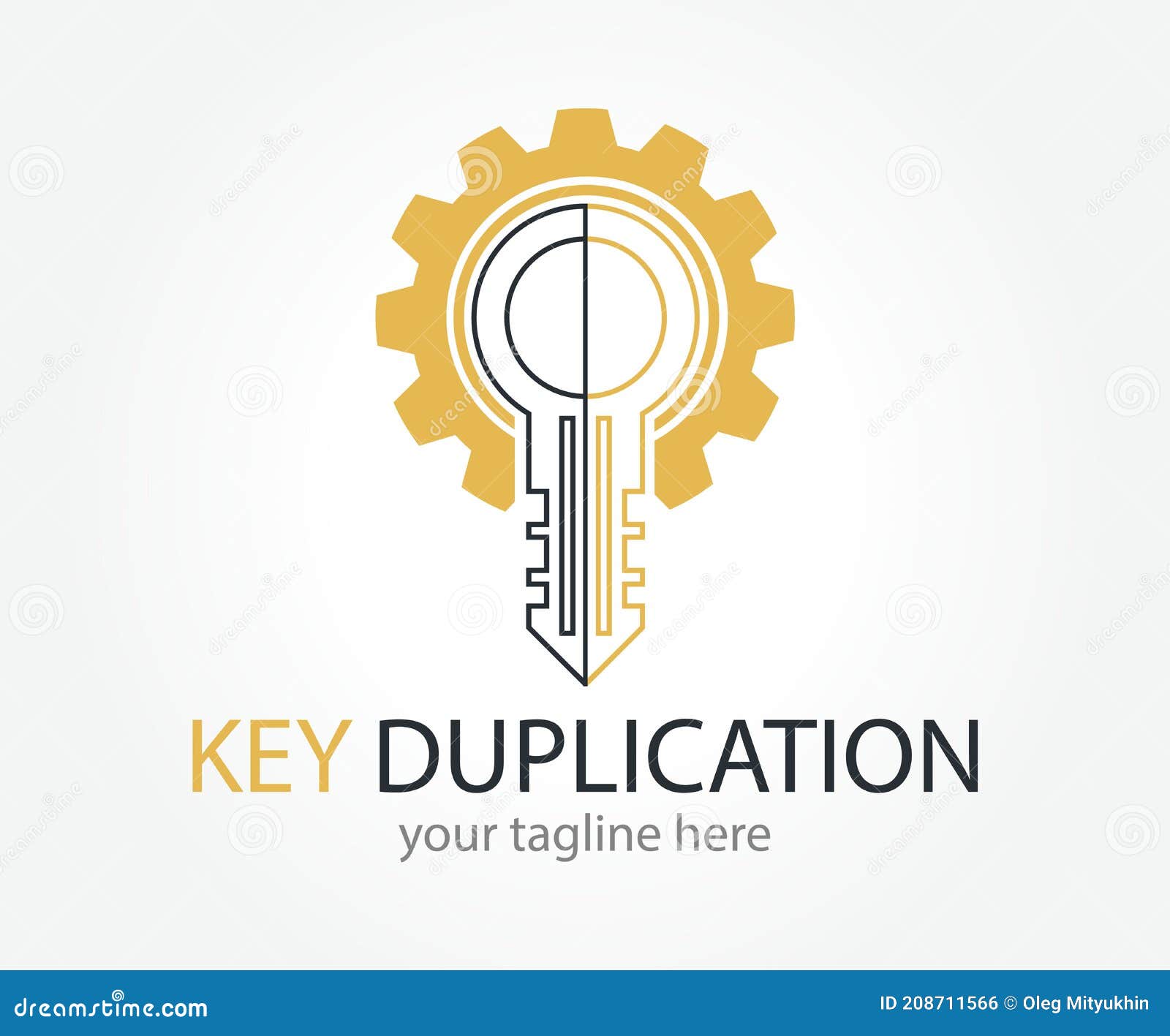 Abstract Creative Key Duplication Logo Concept. Professional Skilled ...