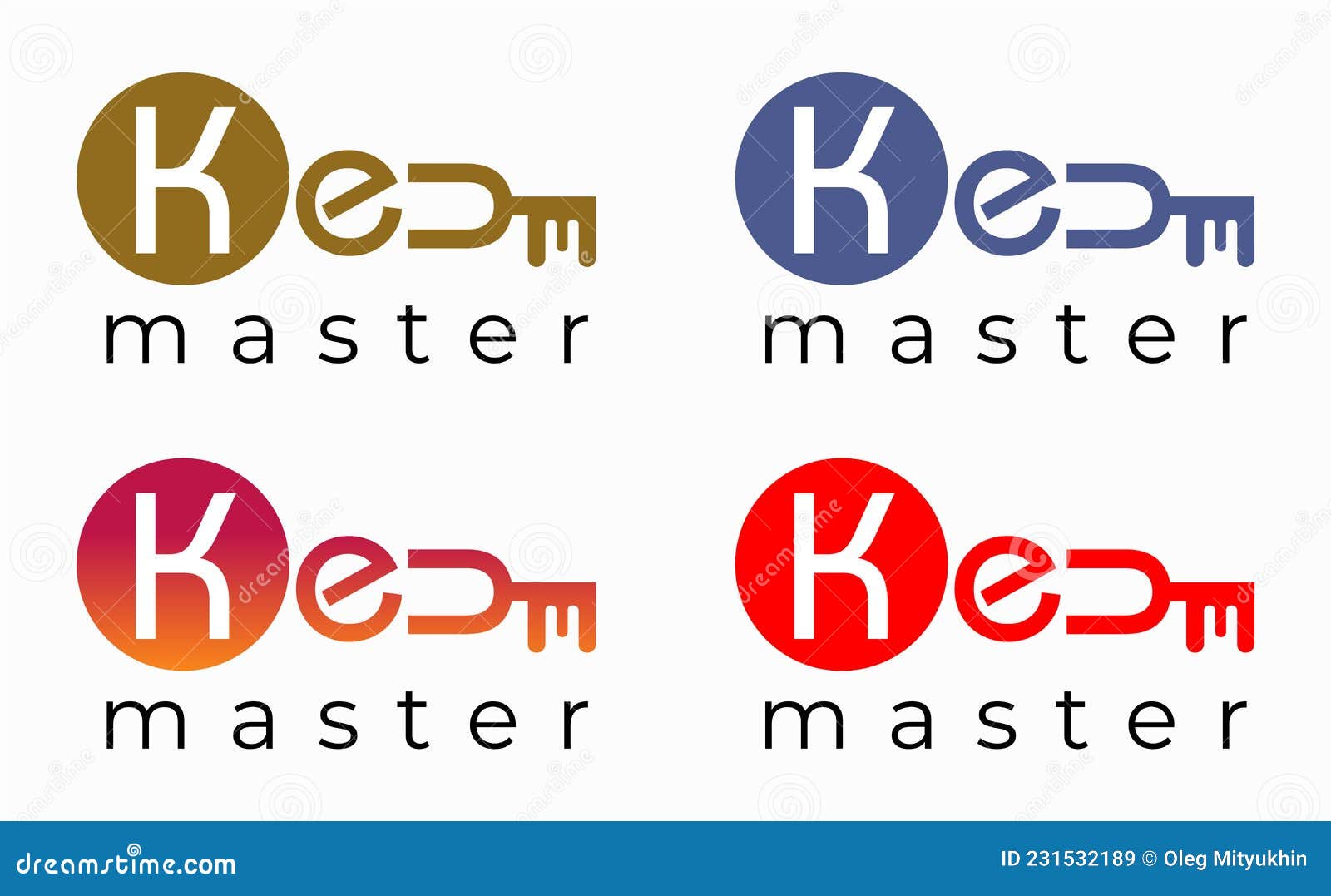 Abstract Creative Key Duplication Logo Concept. Professional Skilled ...