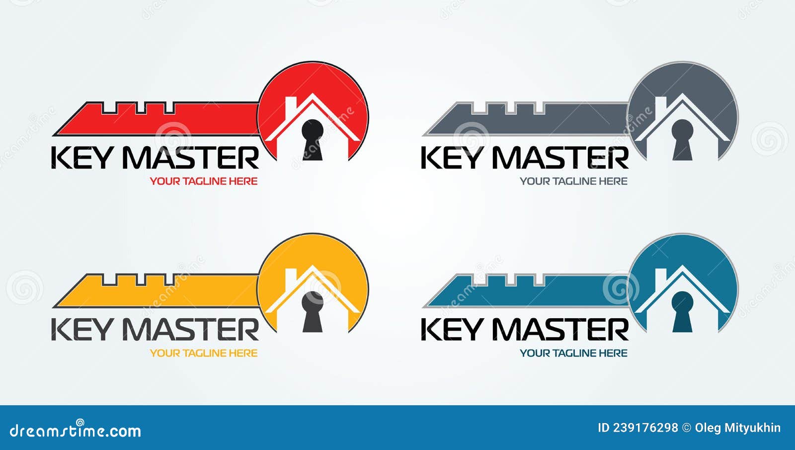Abstract Creative Key Duplication Logo Concept. Professional Skilled ...