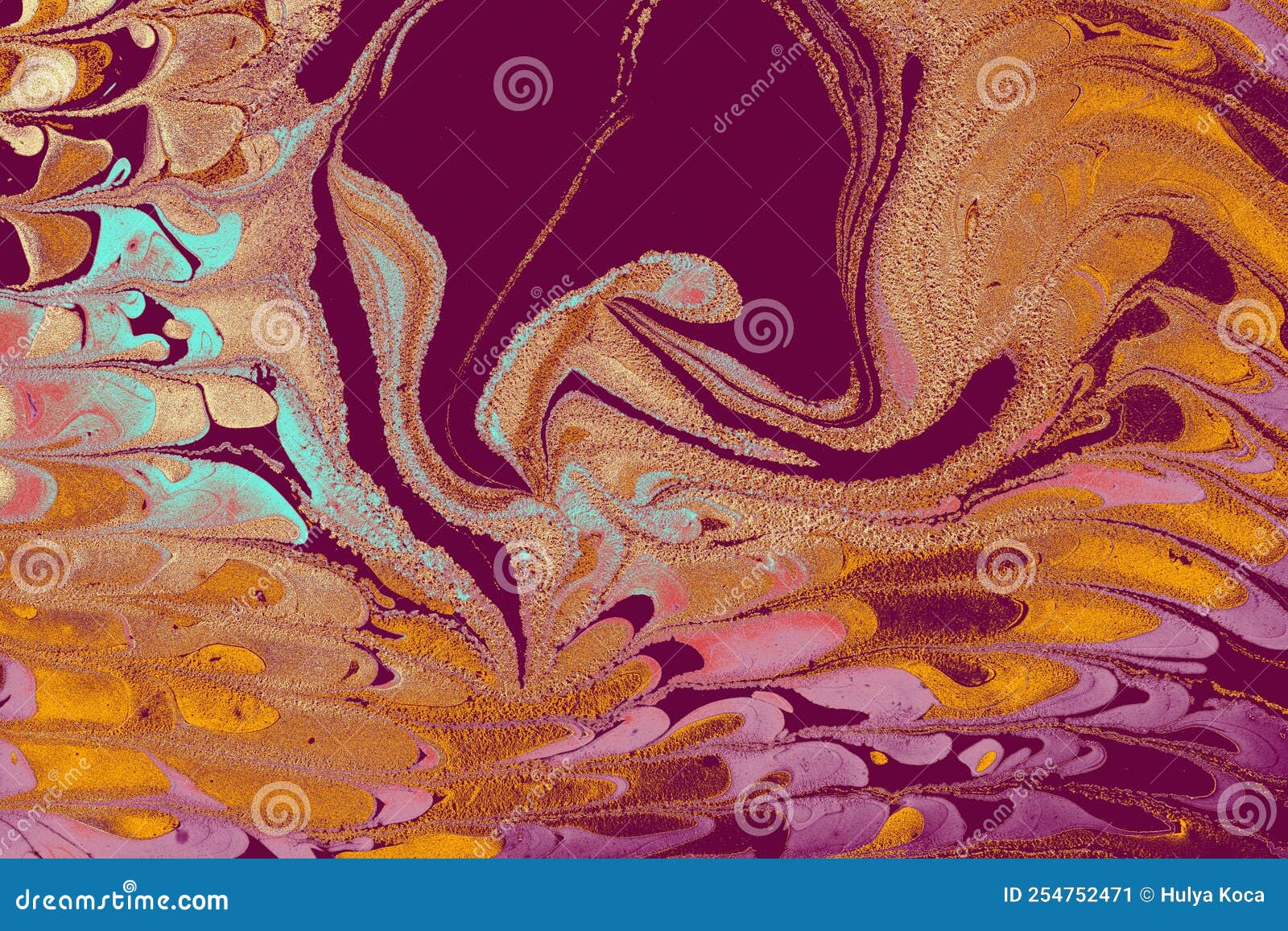 Abstract Creative Marbling Pattern Texture. Traditional Art of Ebru ...