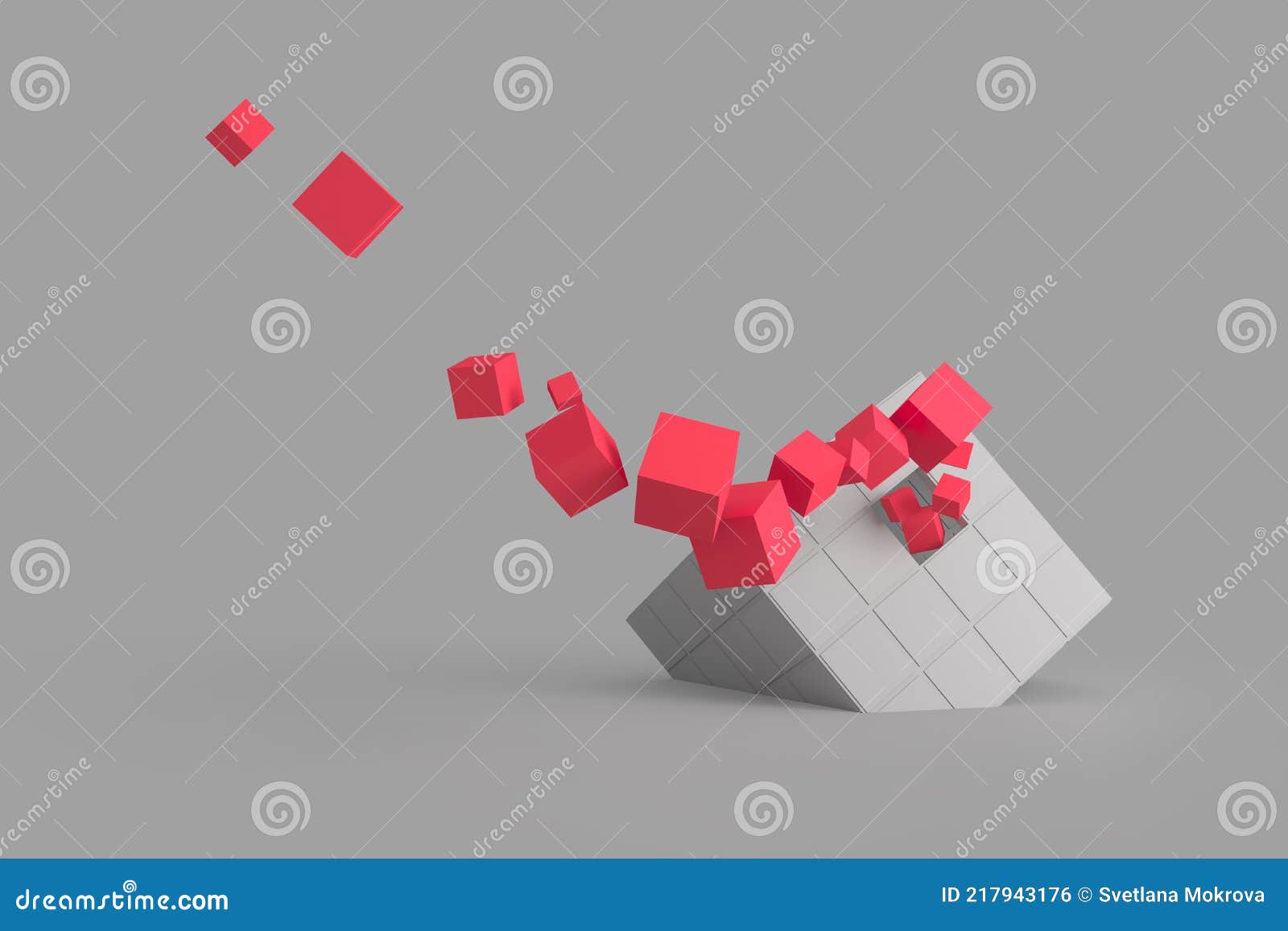 Abstract Creative Modern Red and White 3D Background a Three ...