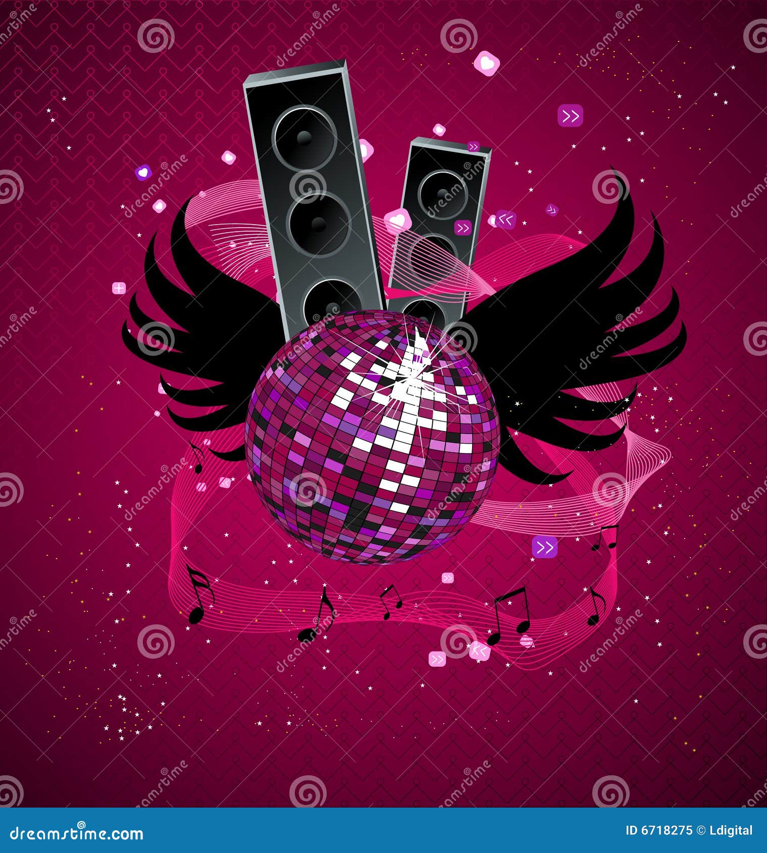 An Abstract Creative Musical Design Stock Vector - Illustration of ...