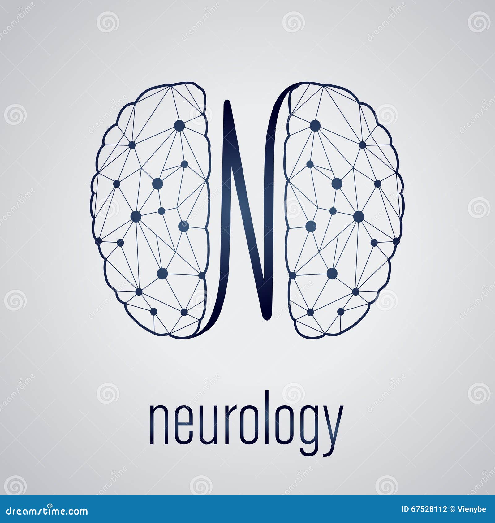 Abstract Creative Neurology Concept with Human Brain Stock Vector ...