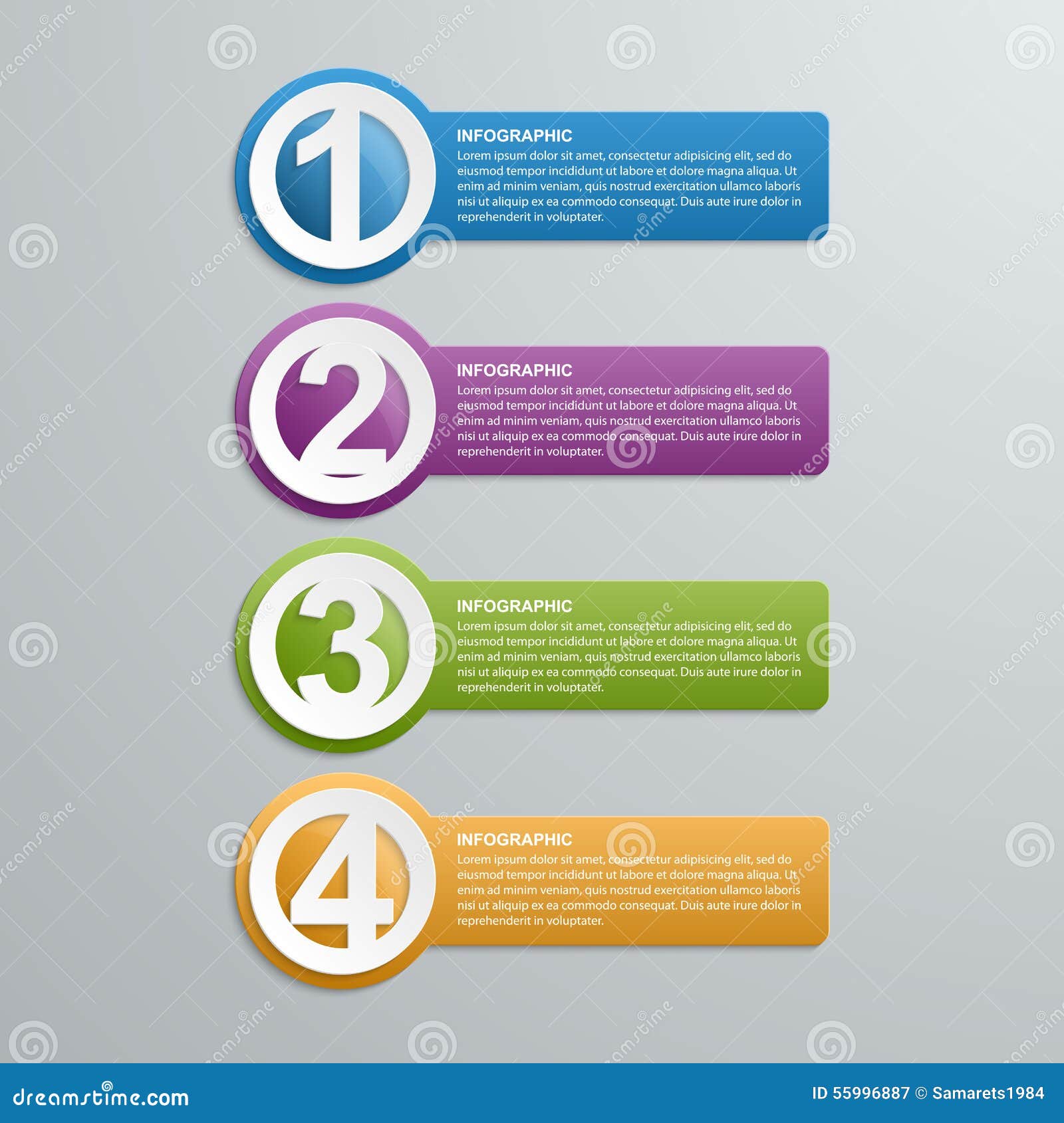 Abstract Creative Numbered Infographic. Stock Vector - Illustration of ...