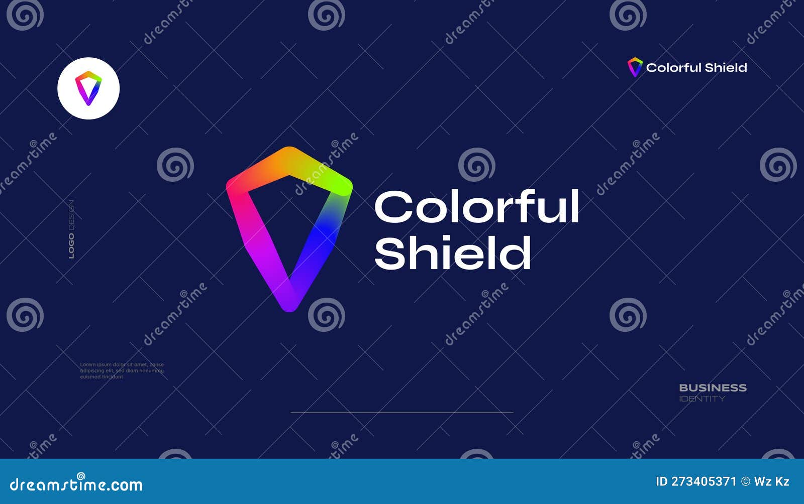 Abstract and Creative Shield Logo Design in Colorful Gradient Style ...