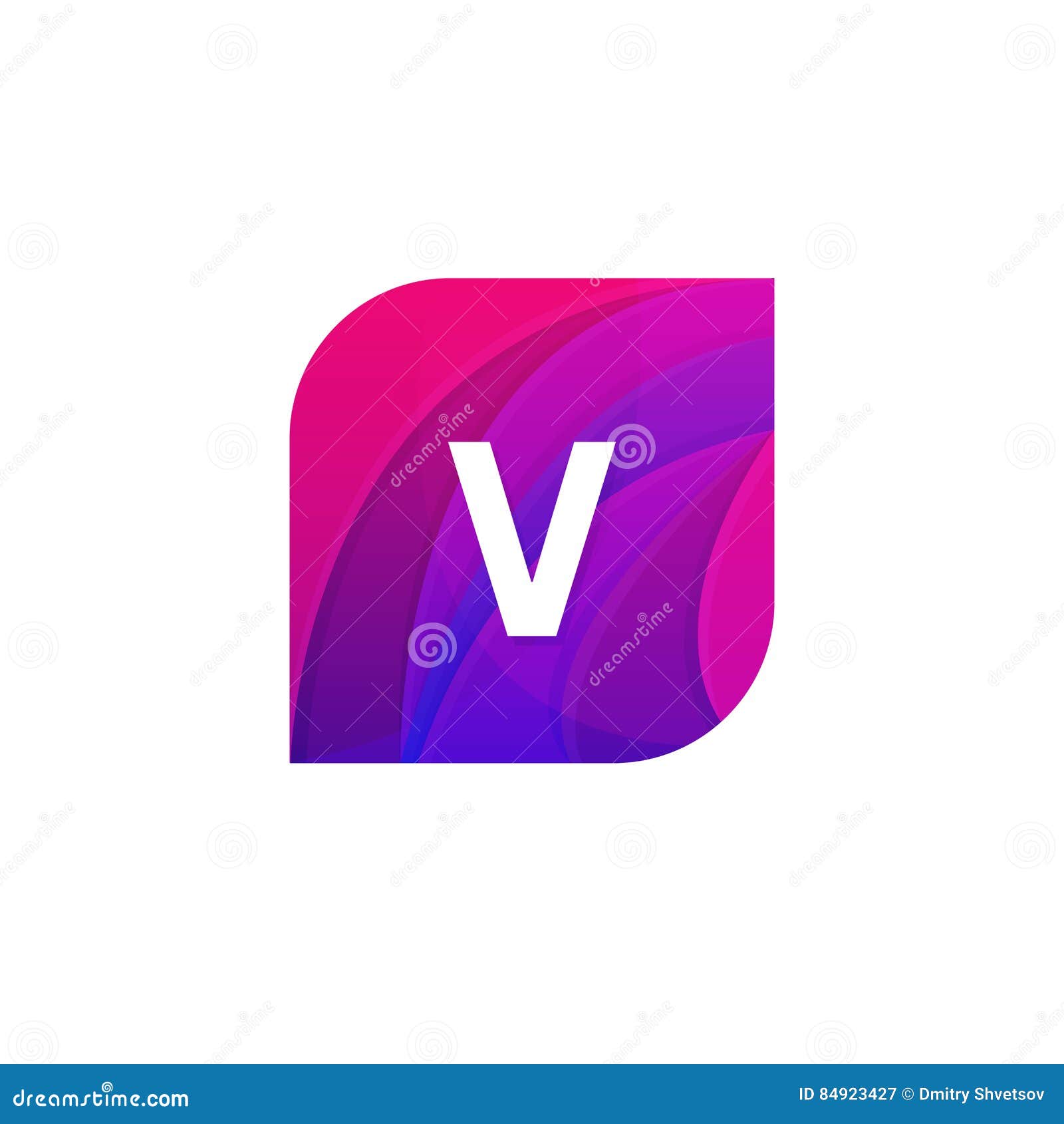 Abstract Creative Web Icon Company V Sign Letter Logo Vector Design ...