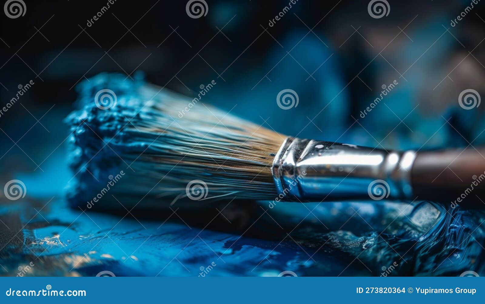 Abstract Creativity Flows with Acrylic on Wood Plank Generated by AI ...