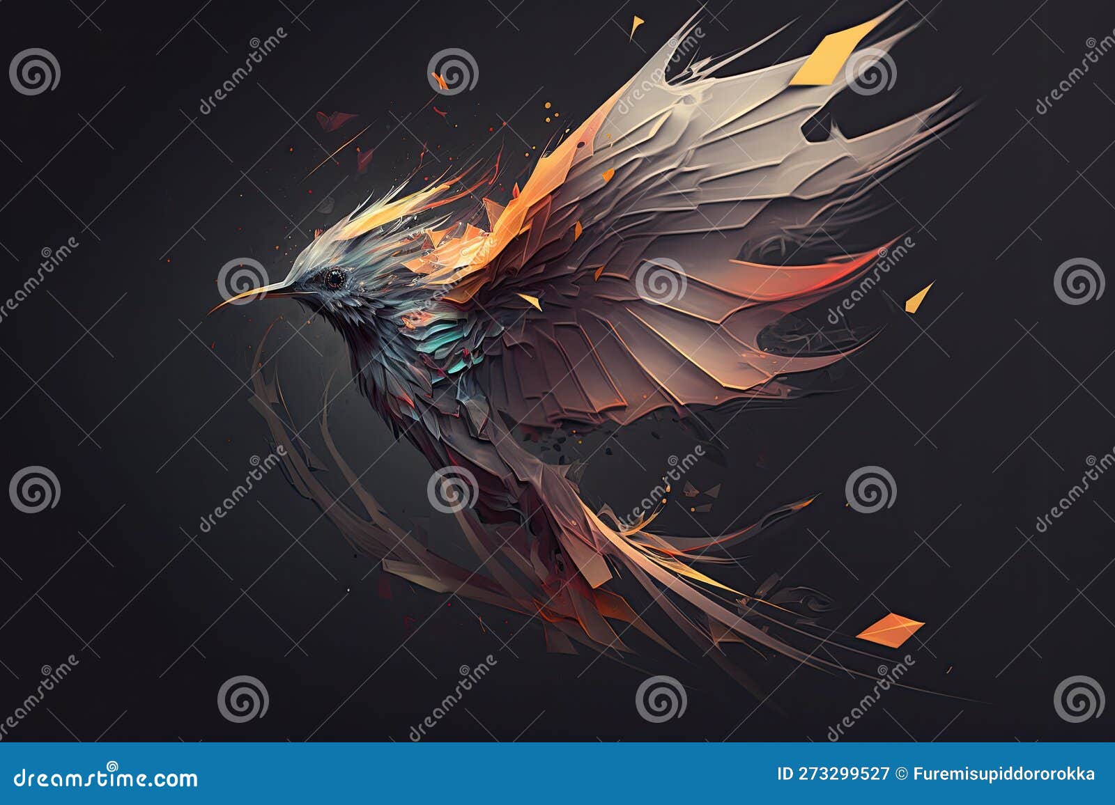 An Abstract Creature Inspired by the Movement and Grace of a Bird in ...