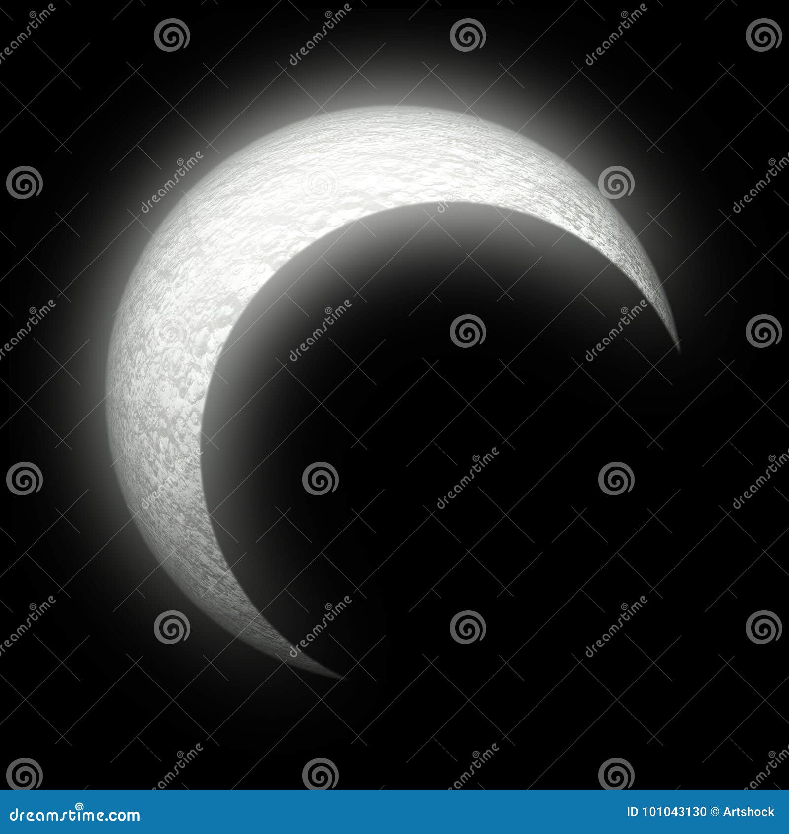 Abstract Crescent Moon stock illustration. Illustration of background ...