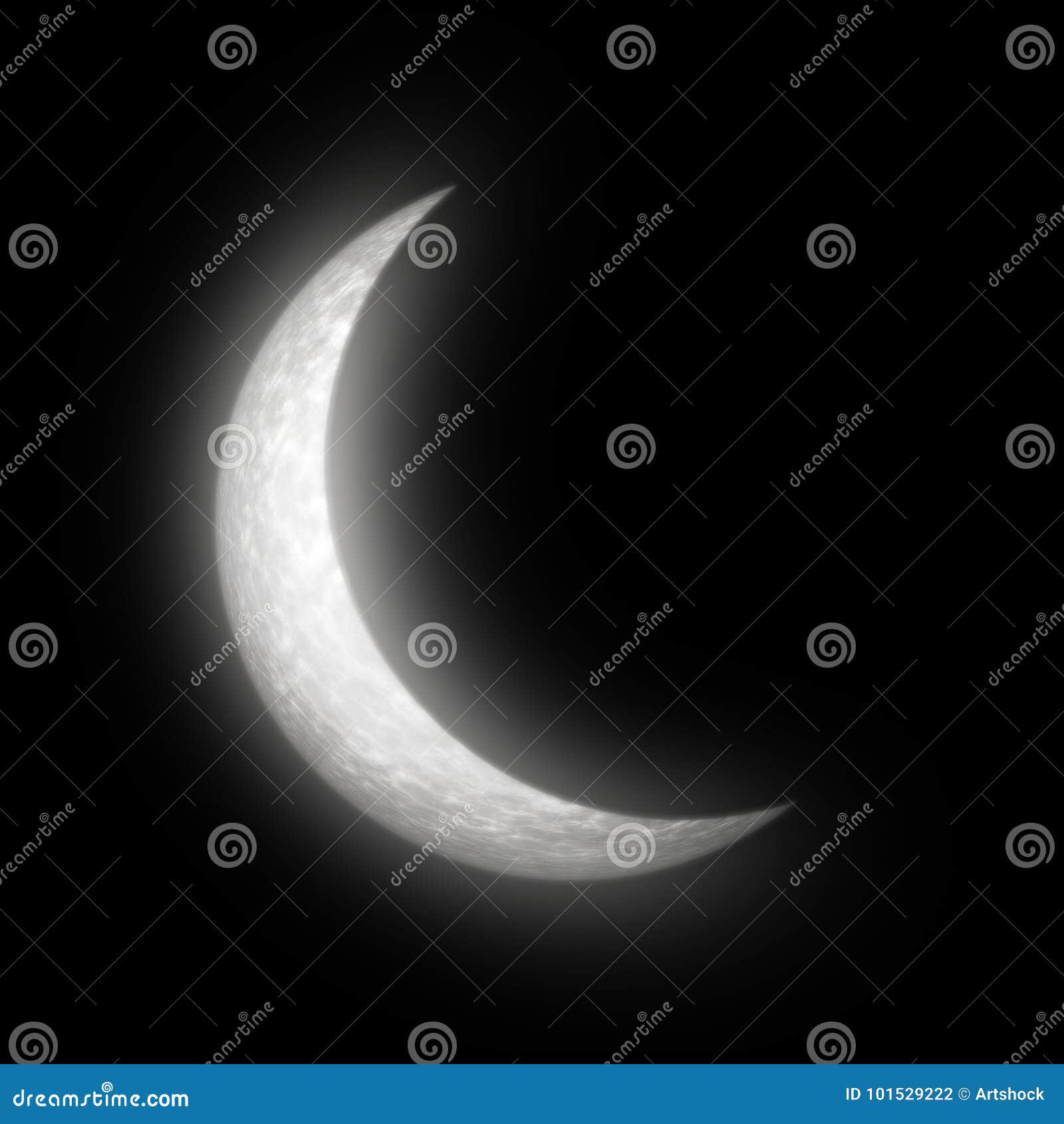 Abstract Crescent Moon stock illustration. Illustration of tale - 101529222