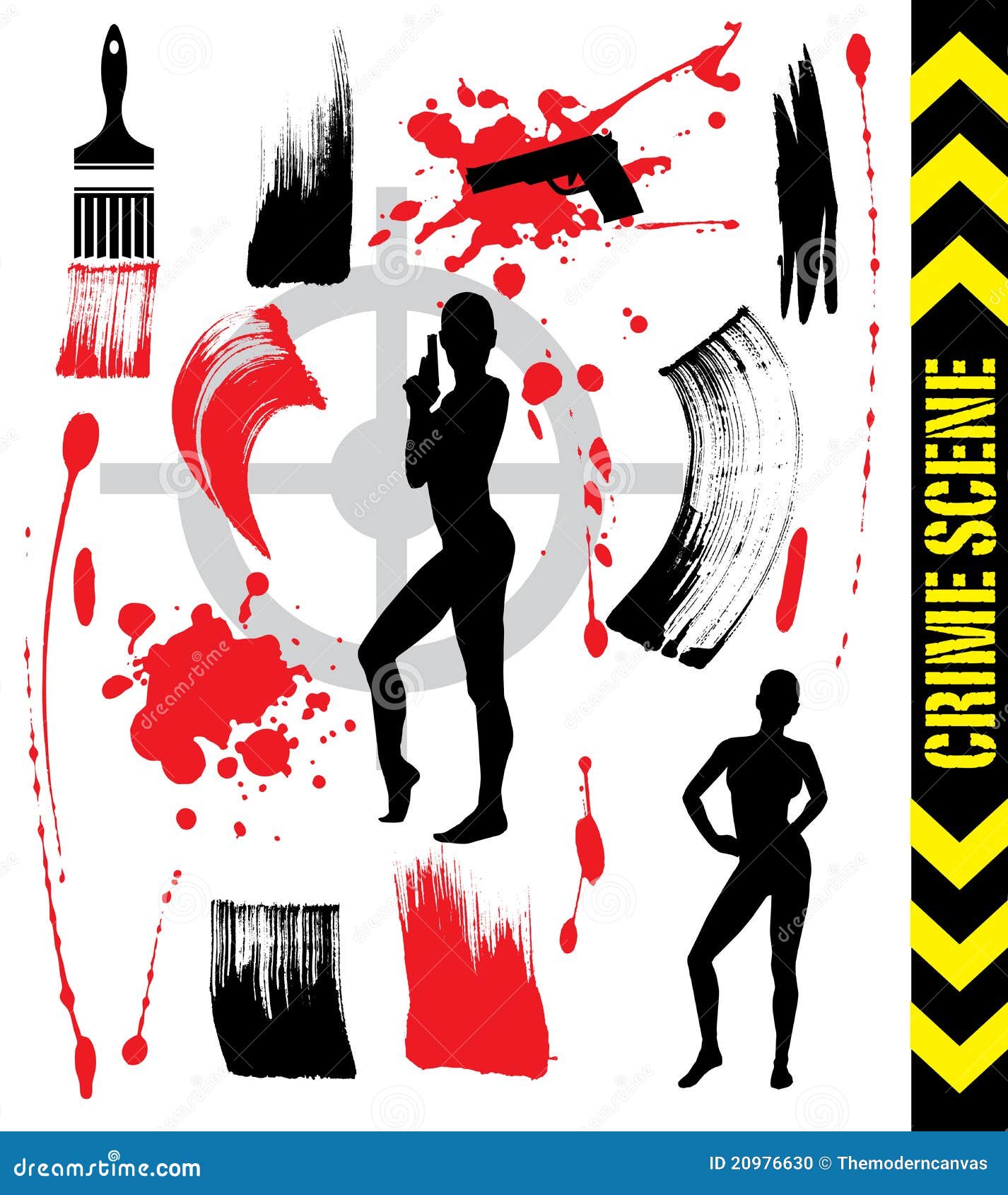 Abstract crime scene stock vector. Illustration of security - 20976630