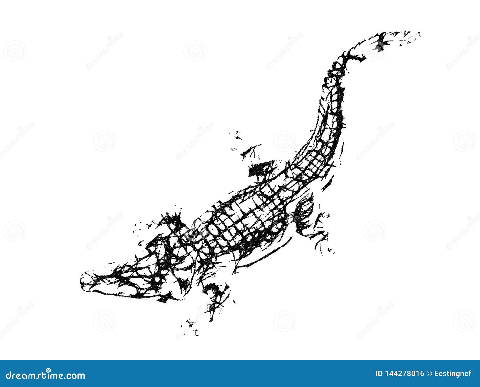 Abstract Crocodile. Vector Illustration. Pointillism Style Stock Vector ...