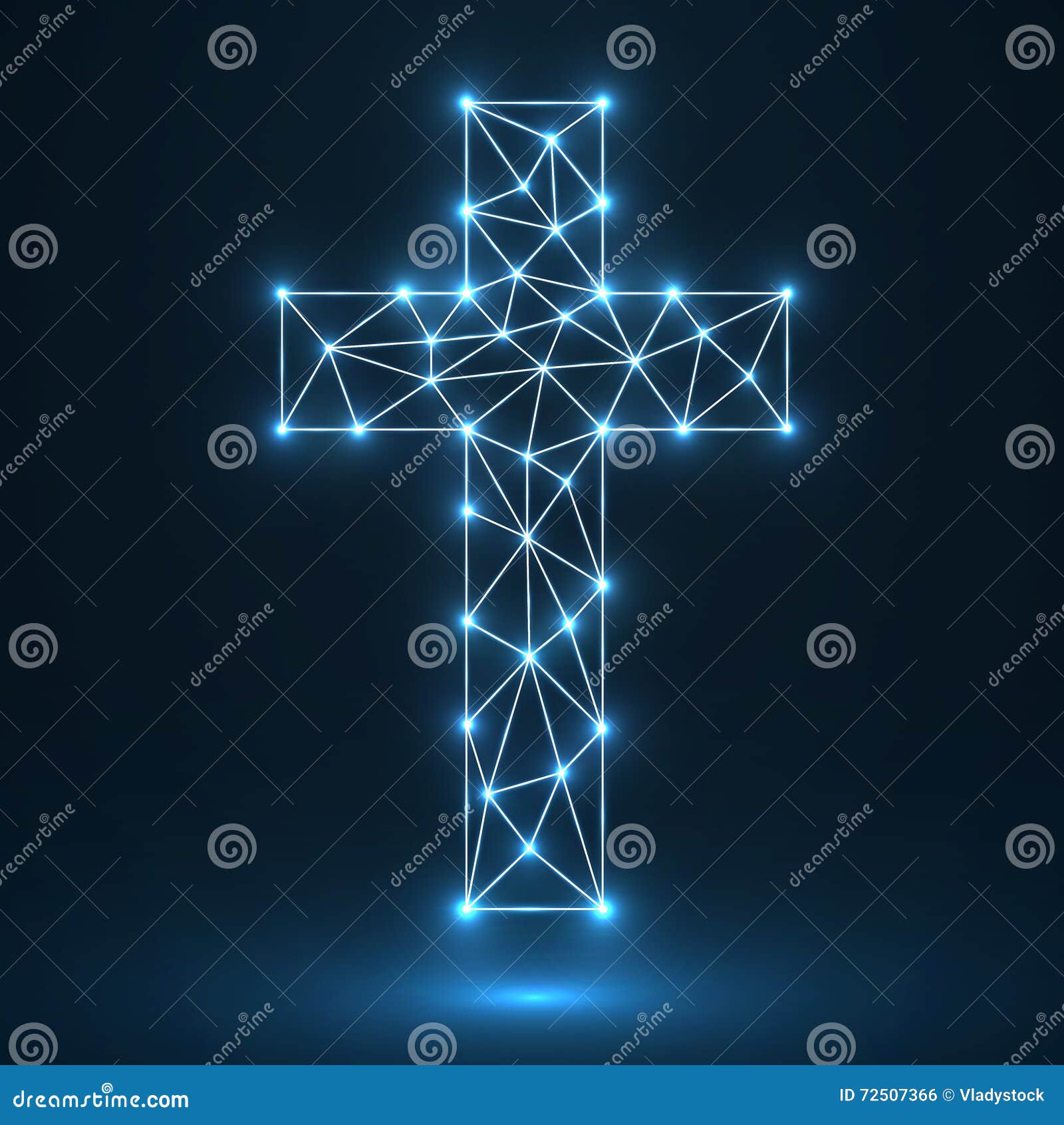 Abstract Cross. Christian Symbol Stock Vector - Illustration of network ...