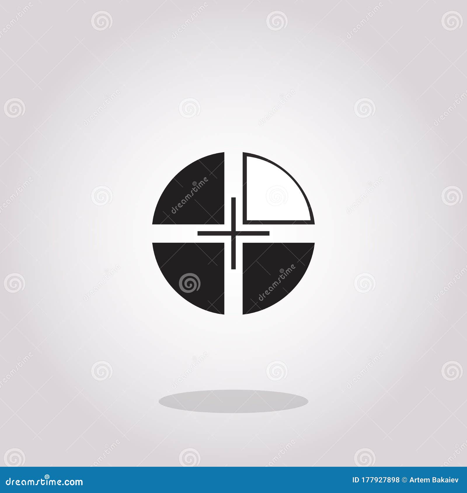 Abstract Cross in a Circle Design Concept Vector Logo Design Template ...
