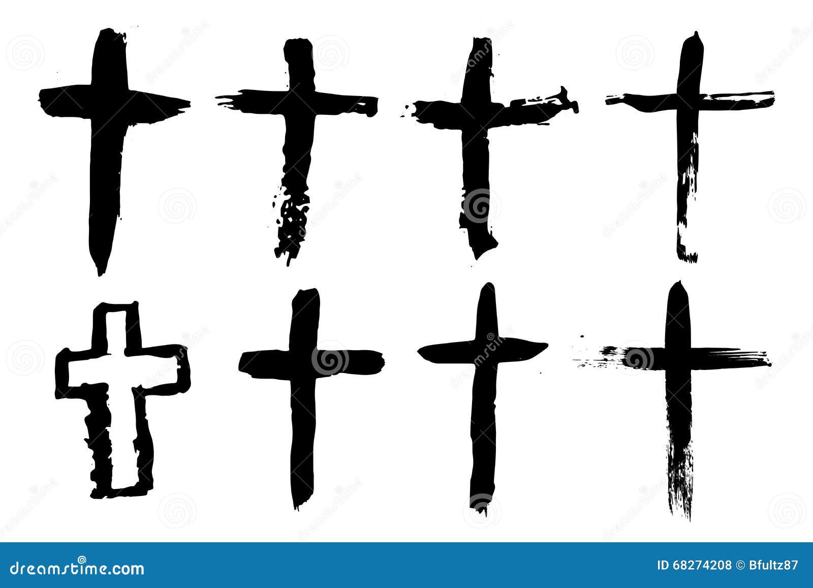 Abstract Cross or Crucifix stock vector. Illustration of dirty - 68274208