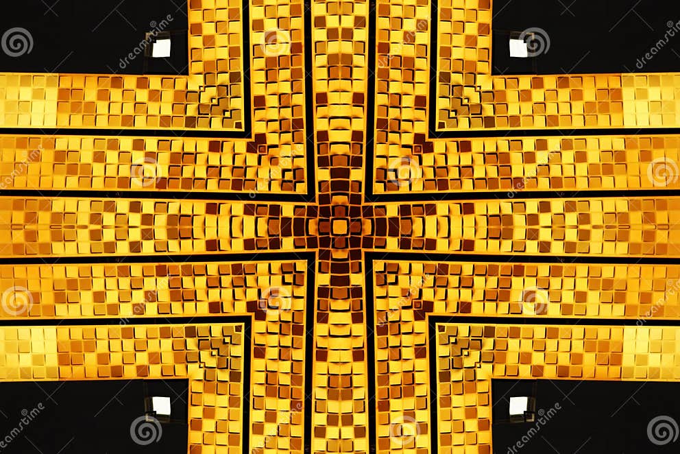 Abstract cross design stock illustration. Illustration of golden - 2570342
