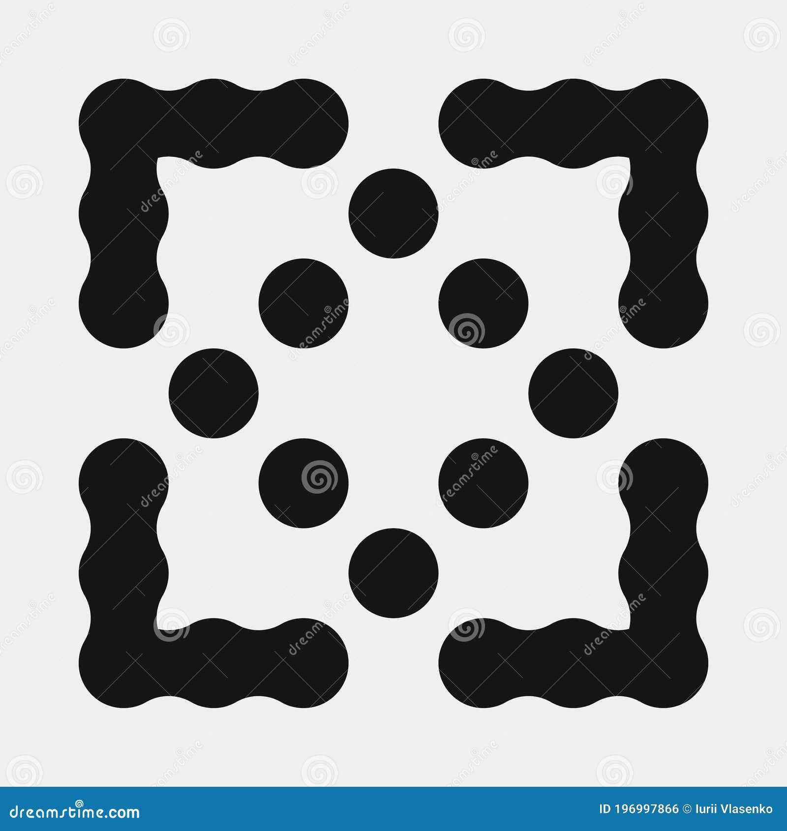 Abstract Cross Pattern Dots Logo Generative Computational Art ...