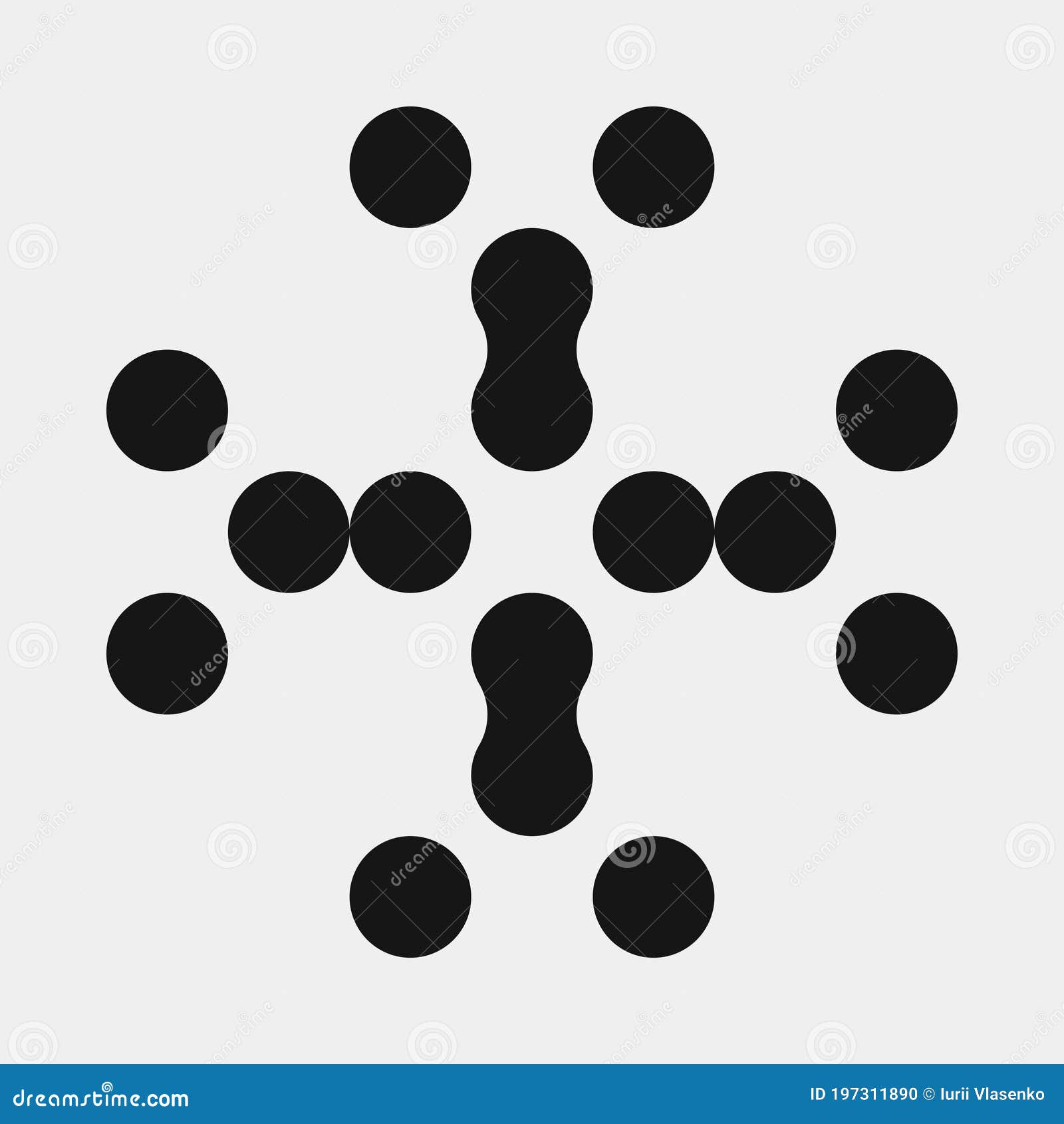 Abstract Cross Pattern Dots Logo Generative Computational Art ...