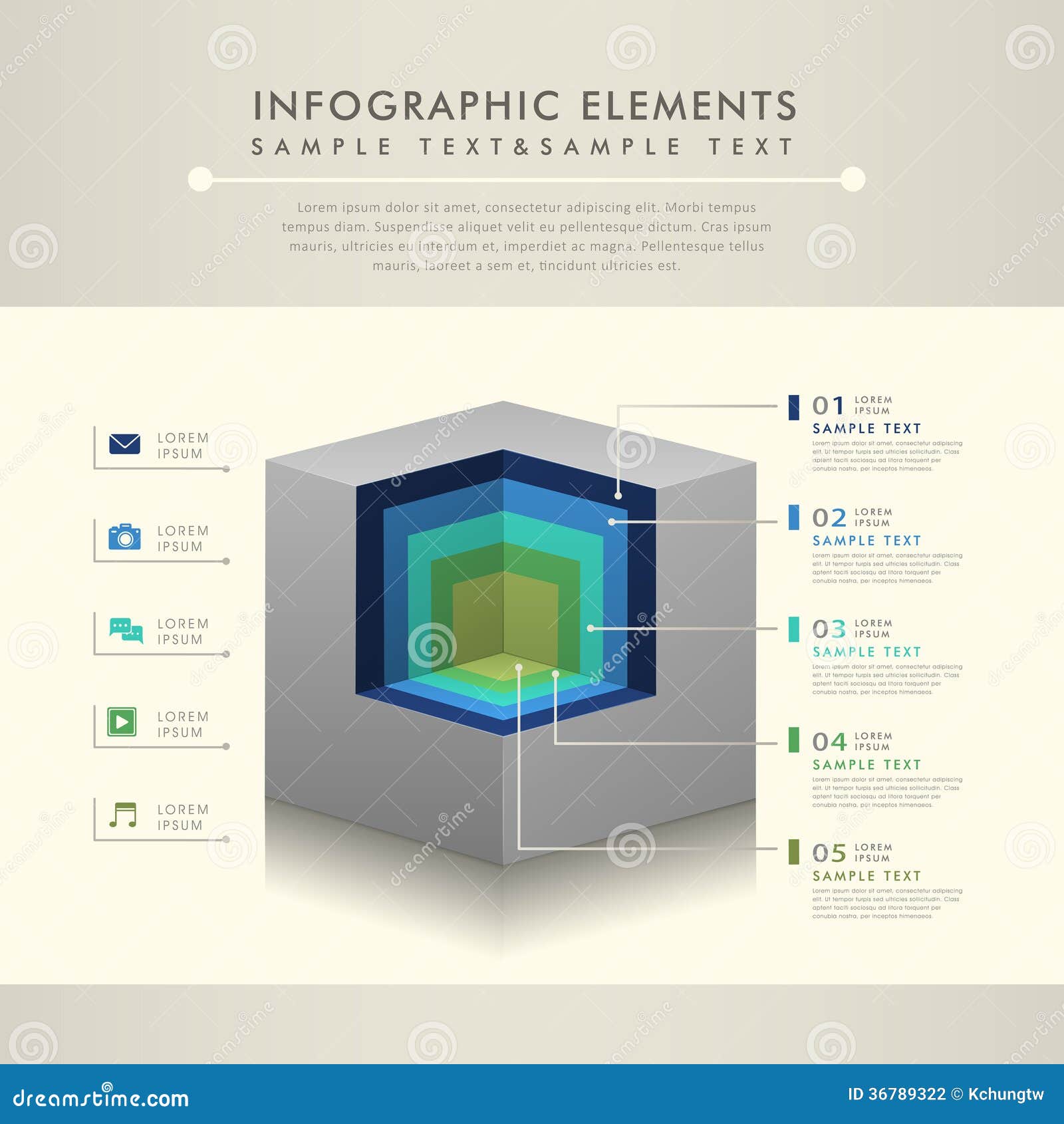 Abstract Cross-sectional View Chart Infographics Stock Vector ...