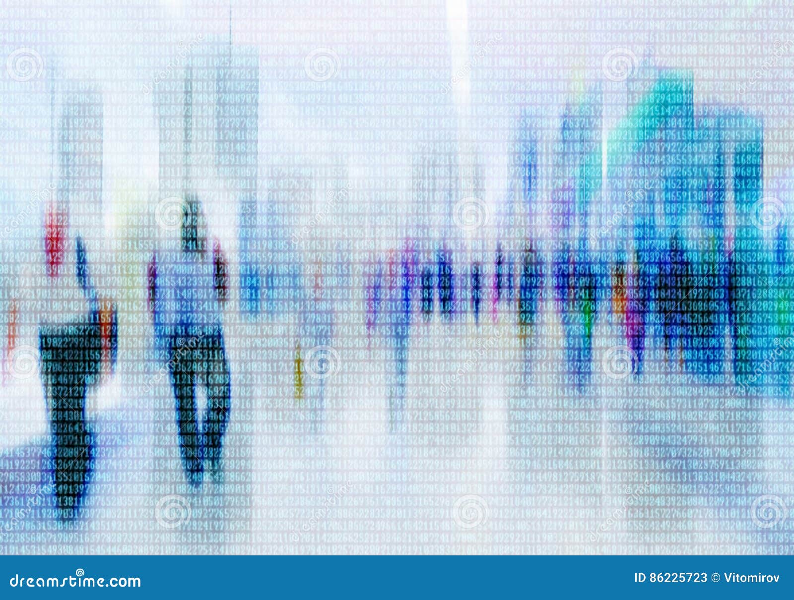 Abstract Crowd of People Networking on Cyberspace Stock Image - Image ...