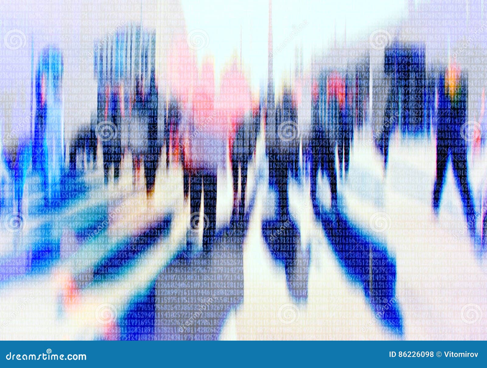 Abstract Crowd of People Networking on Cyberspace Stock Photo - Image ...
