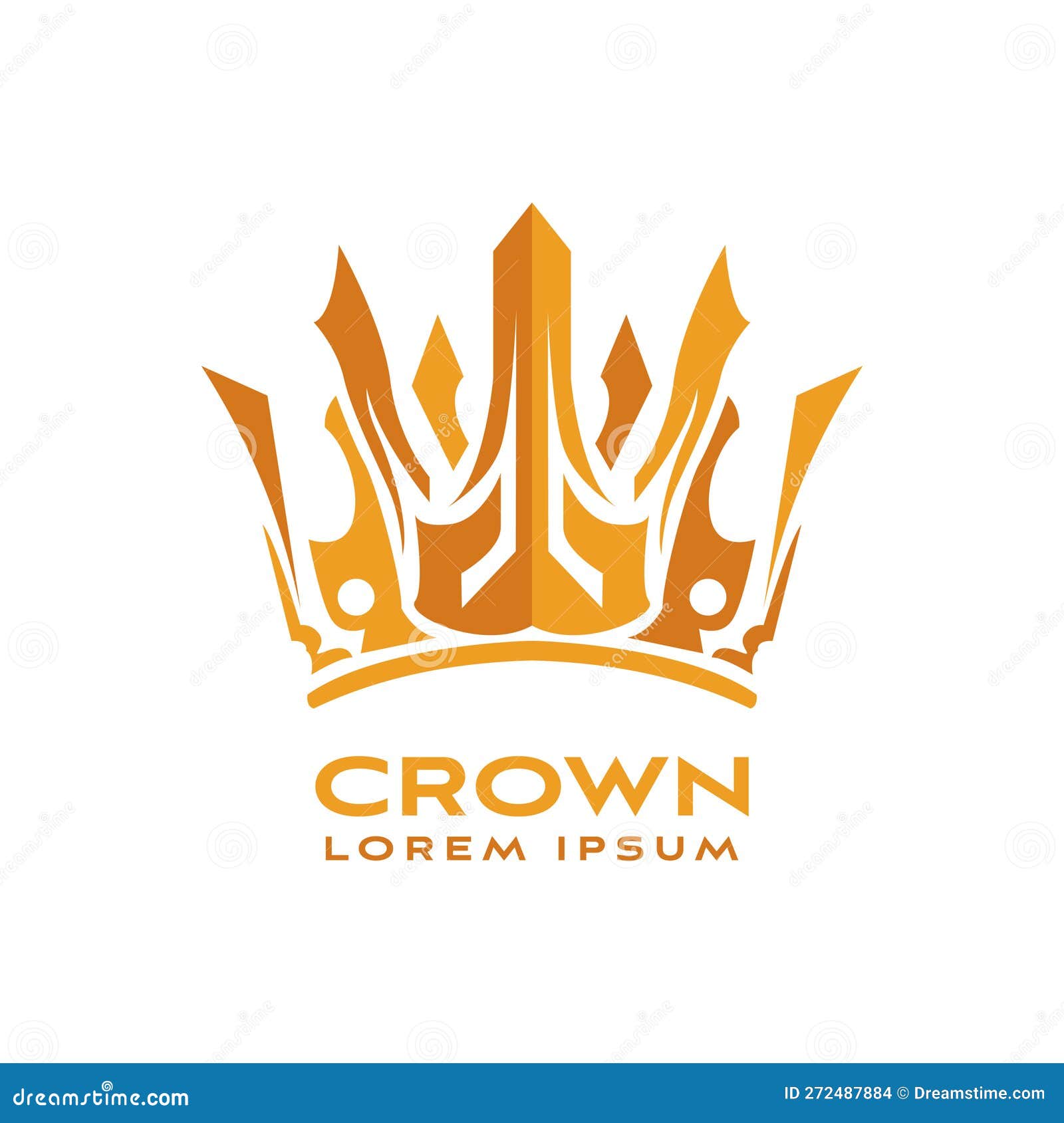 Abstract Crown Logo Vector Design Stock Vector - Illustration of shape ...