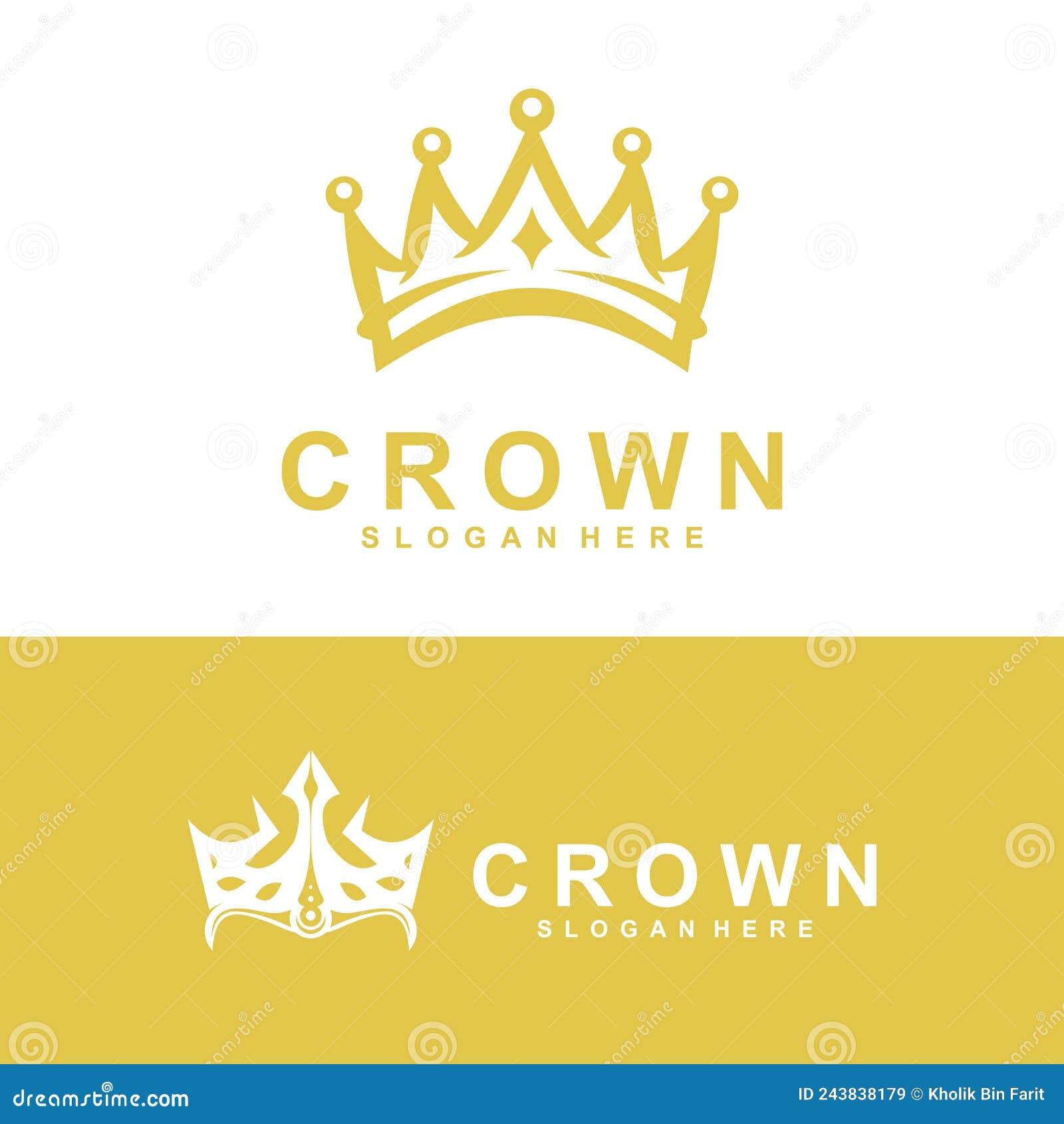 Abstract Crown Logo Vector Design Template Stock Vector - Illustration ...