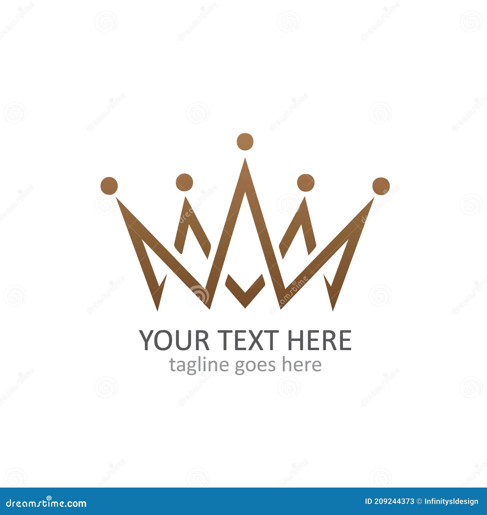 Abstract Crown Logo Vector Template Stock Vector - Illustration of ...