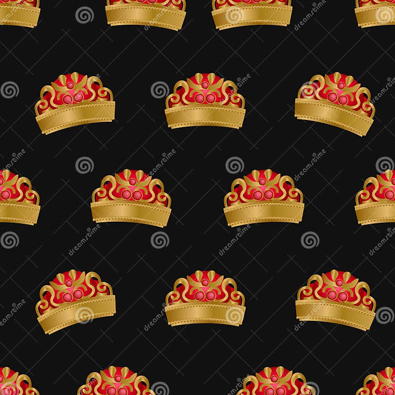 Abstract Crown Pattern Background Wallpaper Vector Illustration Stock ...