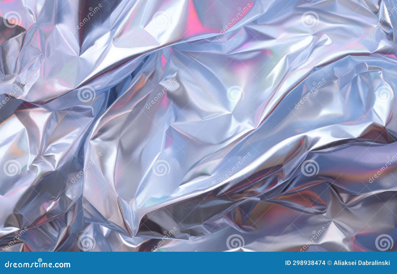 Abstract Crumpled Foil with a Rainbow Shade Stock Photo - Image of ...