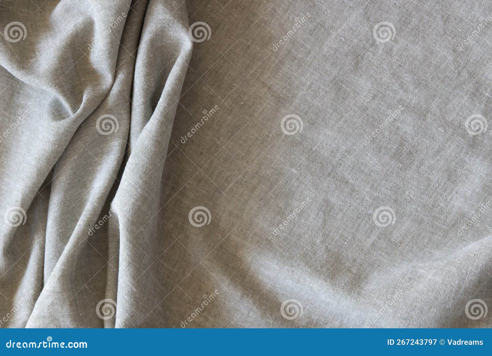 Abstract Crumpled Linen Fabric Texture Background. Natural Solid Linen ...