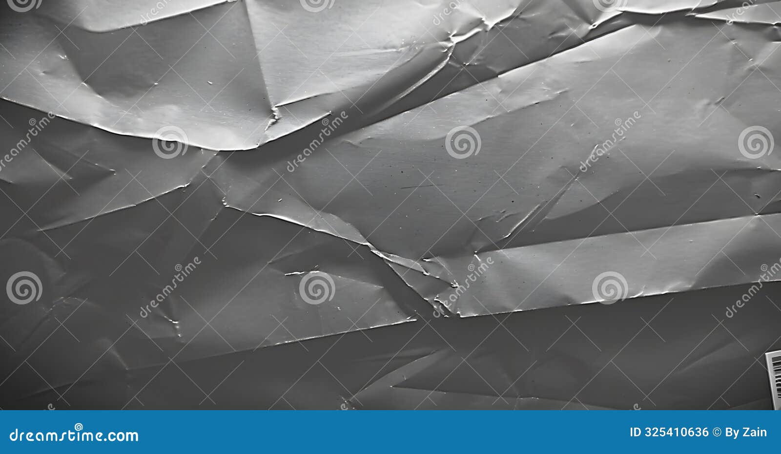Abstract Crumpled Paper Texture, Wrinkled Grey Background, Folded Torn ...