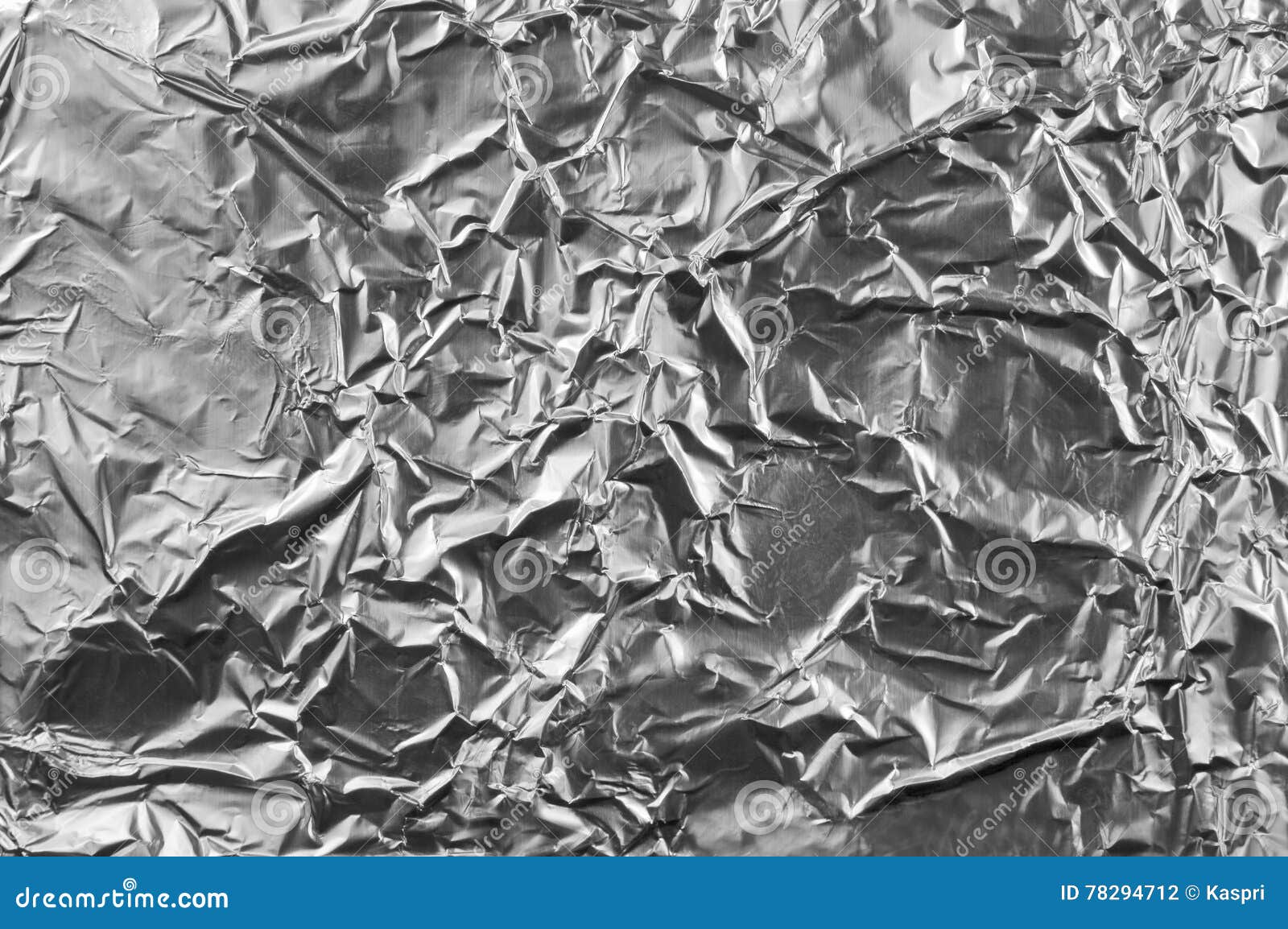 Abstract Crumpled Silver Aluminum Foil Closeup Background Texture, Grey ...