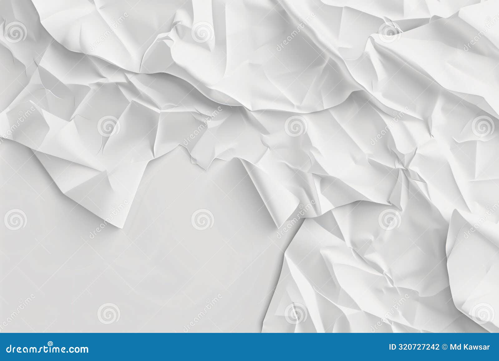 Abstract Crumpled White Paper Texture Background Stock Illustration ...