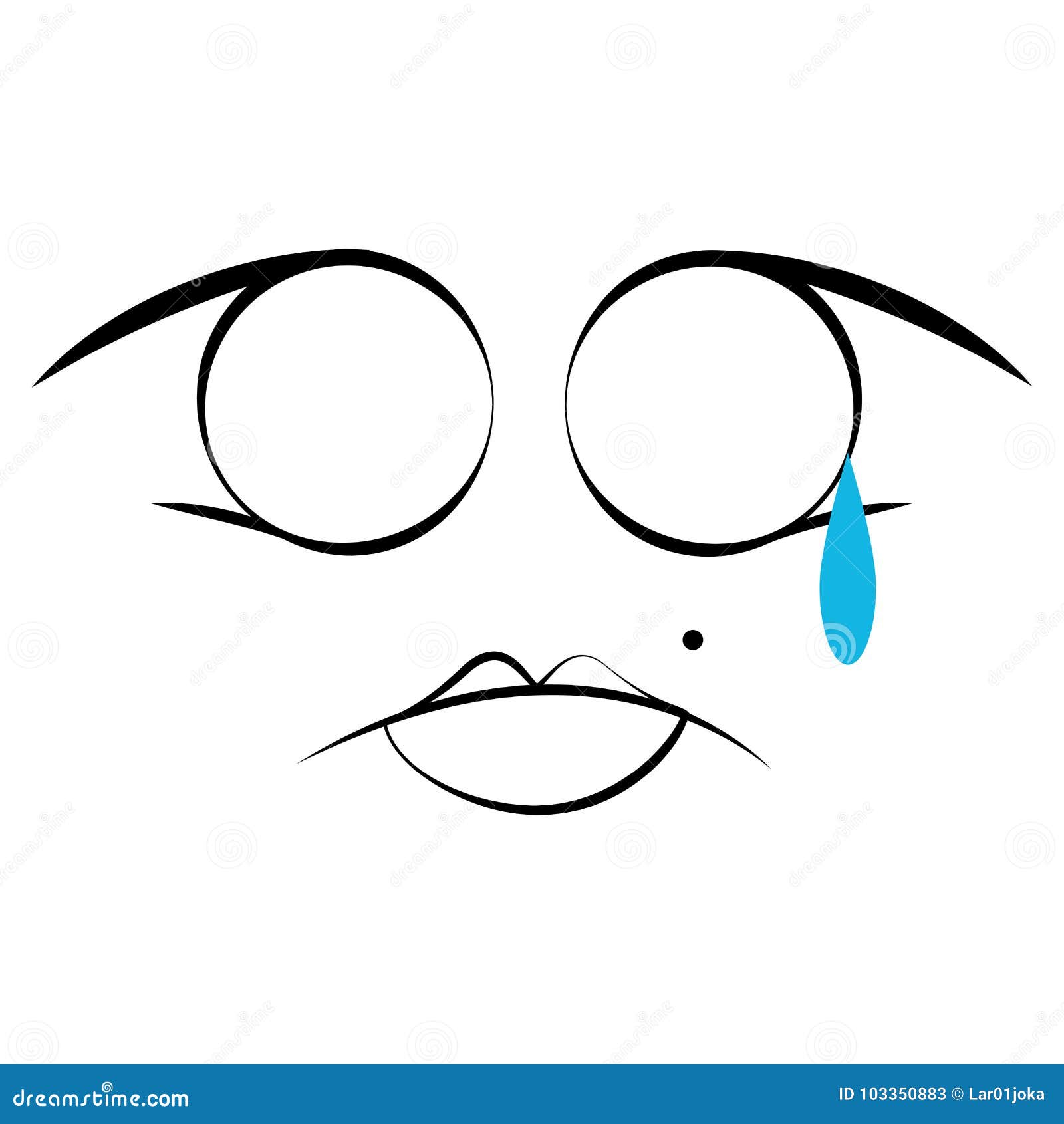 Abstract crying expression stock vector. Illustration of vector - 103350883