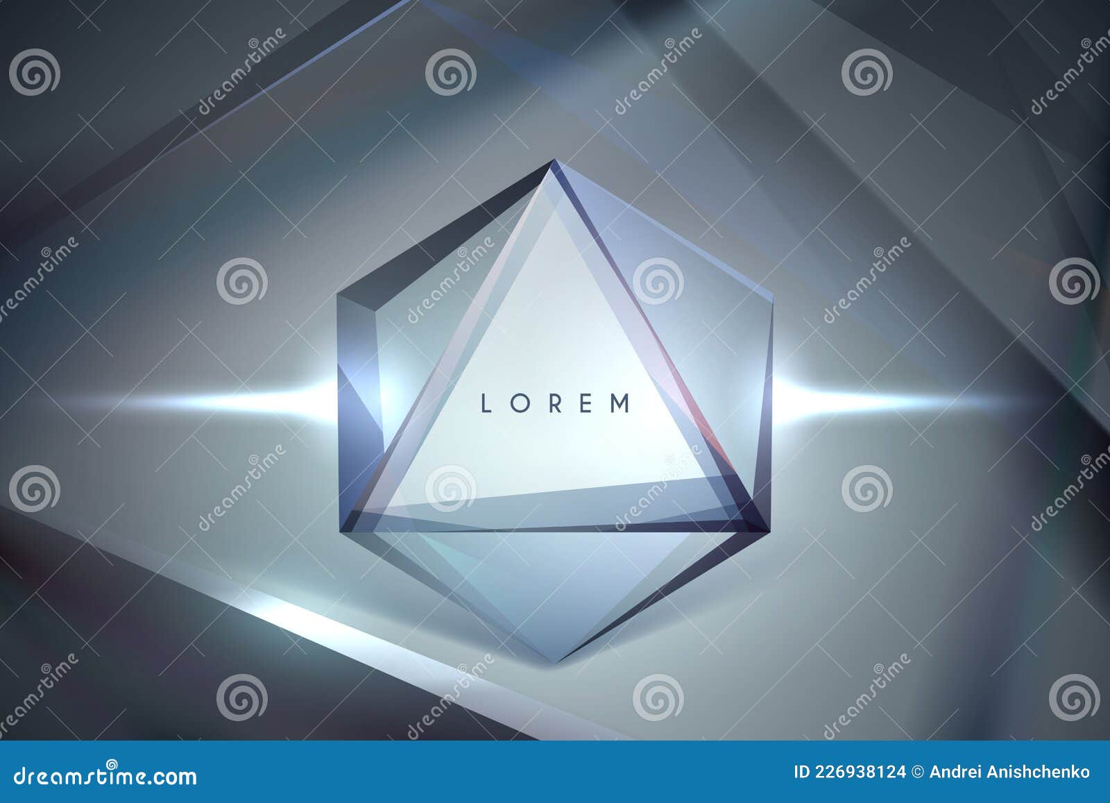 Abstract Crystal Background with Light Effect Stock Vector ...