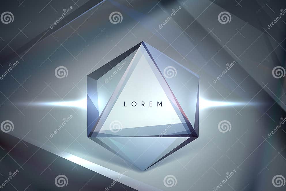 Abstract Crystal Background with Light Effect Stock Vector ...