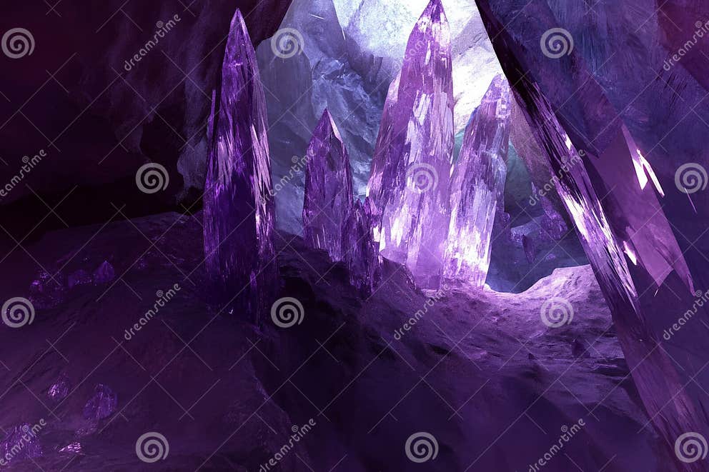Abstract Crystal Cave Texture, Sharp and Angular Surfaces in Deep ...