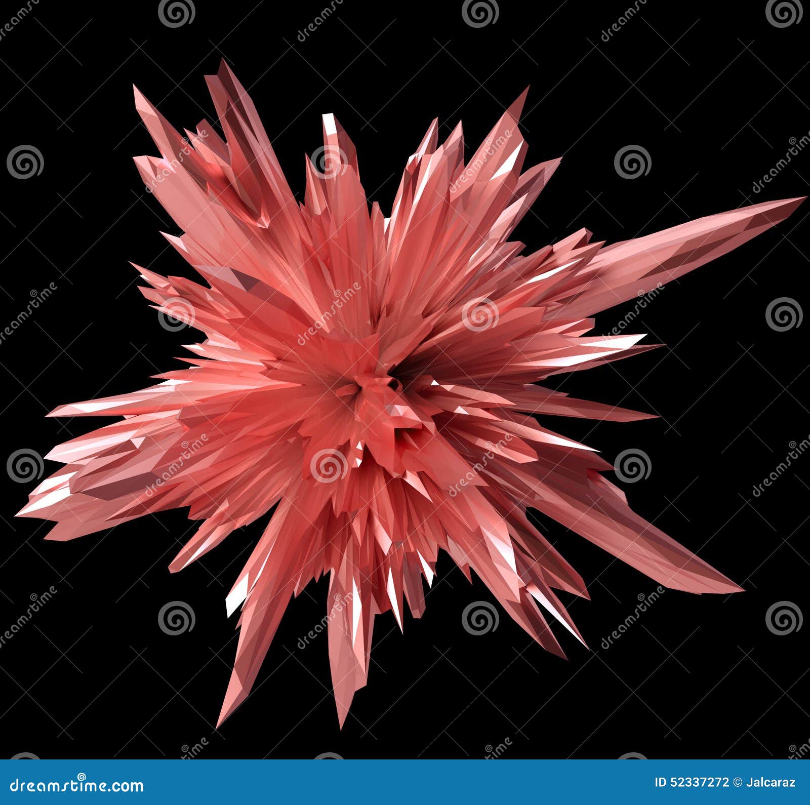 Abstract crystal form red stock illustration. Illustration of mineral ...