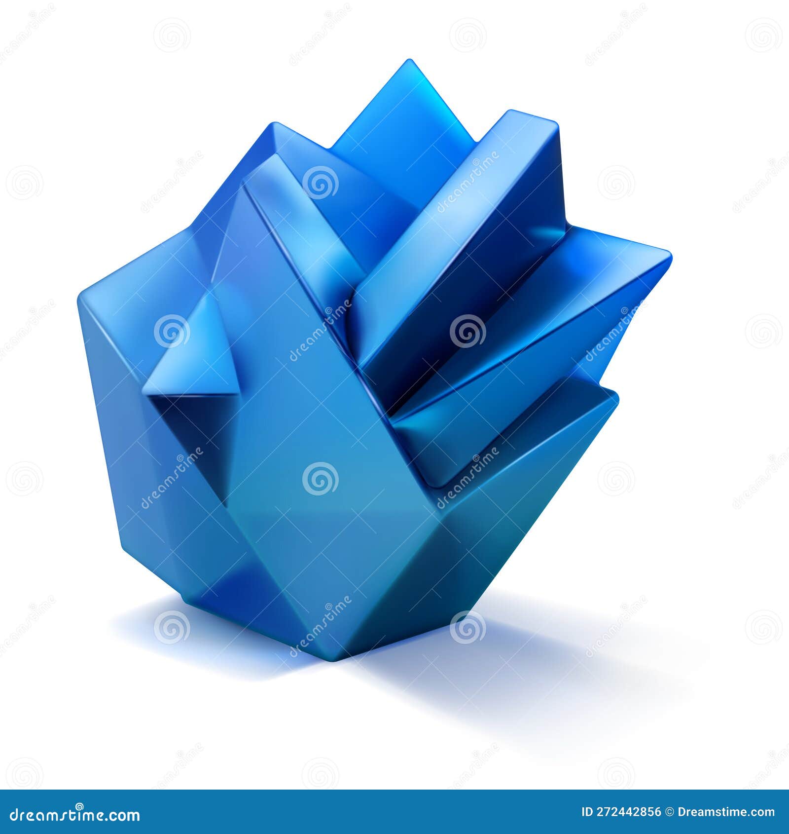 Abstract Crystal Polyhedron Stock Vector - Illustration of crystal ...