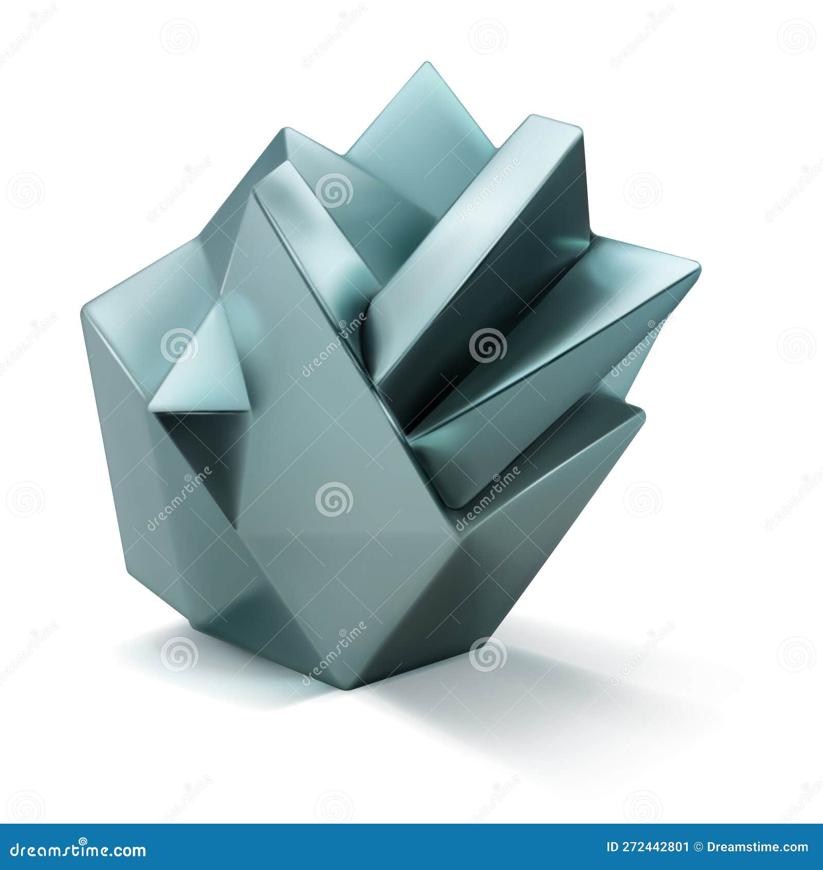 Abstract Crystal Polyhedron Stock Vector - Illustration of polytope ...