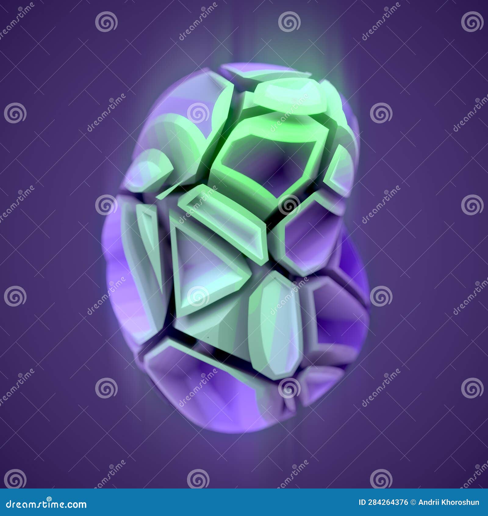 Fancy Neon Ball, Digital Shining Planet On Dark Background. Red Yellow ...